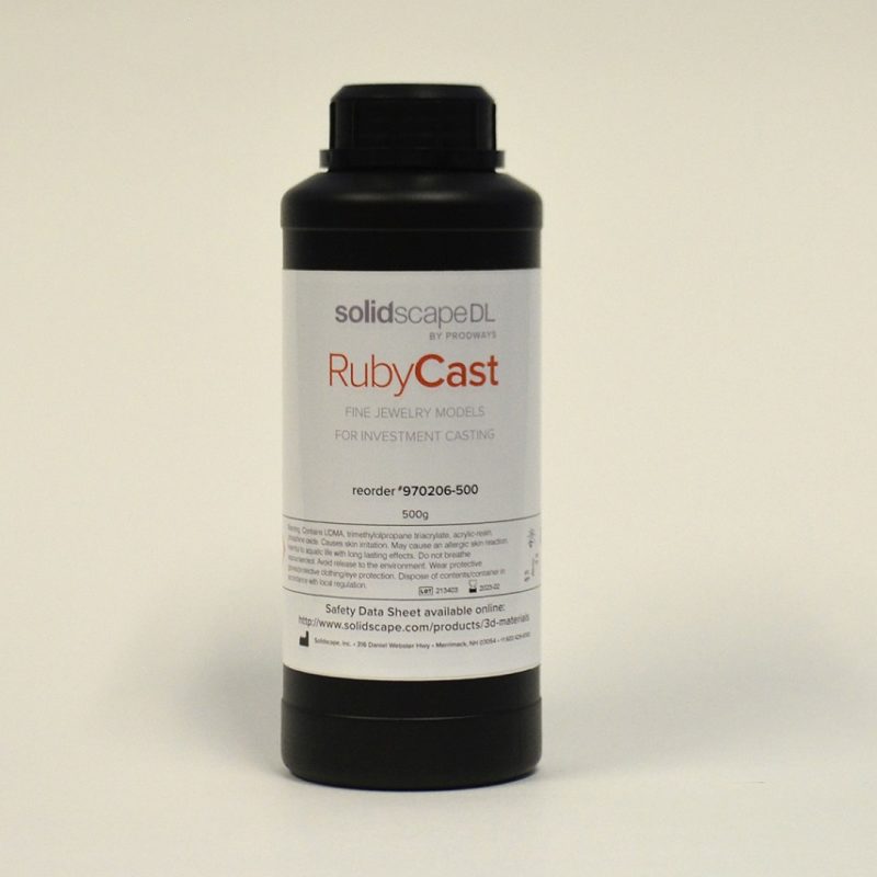 RubyCast 3D Casting Resin, 500g | Solidscape Store